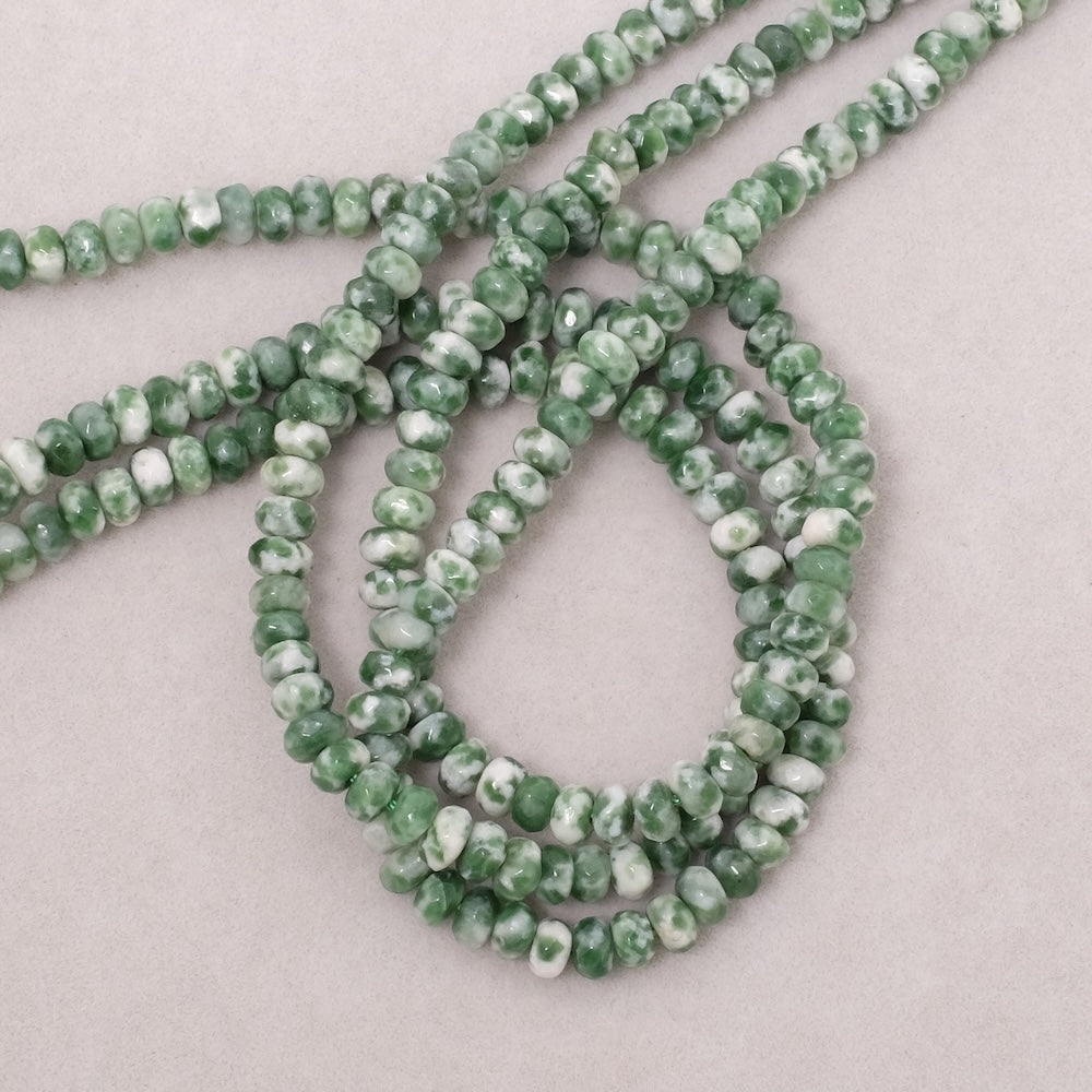 Perles Jaspe Vert Polygones 6mm Naturelles - Perles Corner